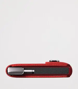 SECRID Leather Diamond-embossed Miniwallet - Red