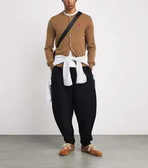 Play Comme Des Garcon Wool Cardigan With Heart Logo