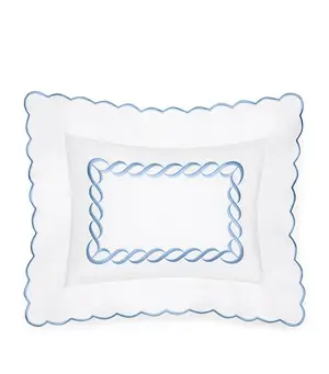 PRATESI Treccia Oxford Pillowcase - Blue