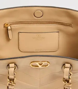 Valentino Garavani Small Lambskin Laseine Tote