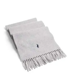Polo Ralph Lauren Wool Polo Pony Scarf - Grey