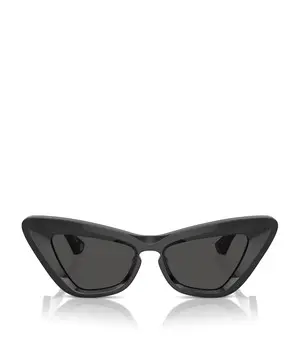 Burberry Acetate Cat Eye Sunglasses - Grey