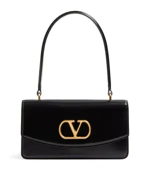 Valentino Garavani Leather Top Handle Bag - Black