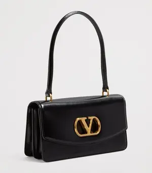 Valentino Garavani Leather Top Handle Bag - Black