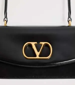 Valentino Garavani Leather Top Handle Bag - Black