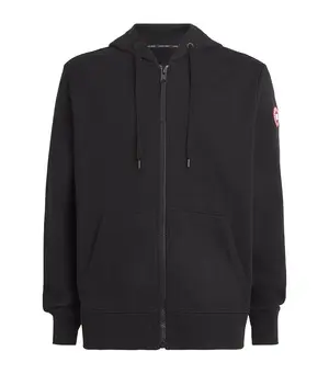 Canada Goose Cotton Zip-up Huron Hoodie - Black