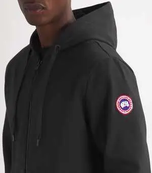 Canada Goose Cotton Zip-up Huron Hoodie - Black
