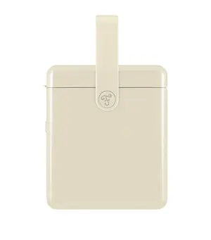 FIELDBAR Mini Bar Cooler Box With Leather Sling - White
