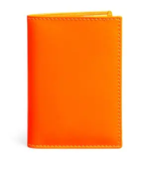 Comme Des Garçons Leather Super Fluo Cardholder - Orange
