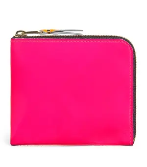 Comme Des Garçons Small Leather Super Fluo Wallet - Pink