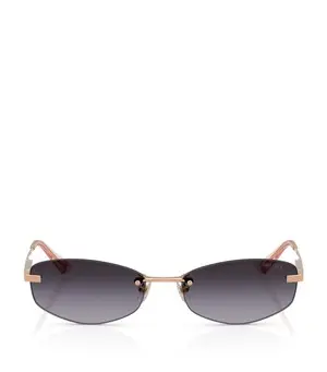 JIMMY CHOO Wire Oval Sunglasses - Pink