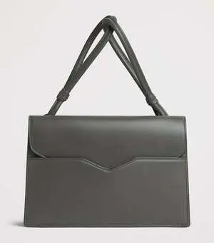 Bottega Veneta Leather Nodo Piano Top-handle Bag - Grey