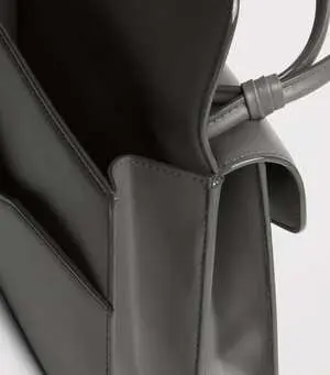 Bottega Veneta Leather Nodo Piano Top-handle Bag - Grey