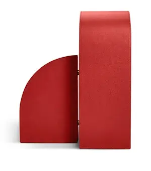 Assouline Leather Left Cubist Bookend - Red