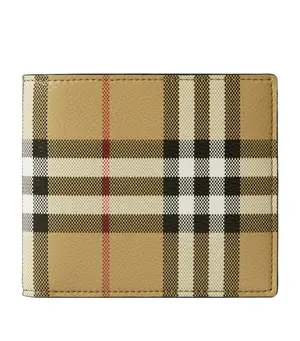 Burberry Check Bifold Wallet - Beige
