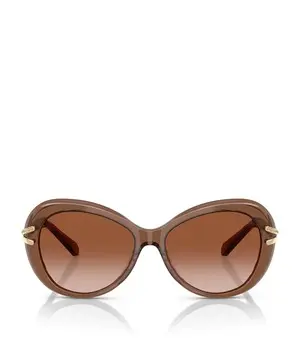 SWAROVSKI Acetate Sk6026 Sunglasses - Brown