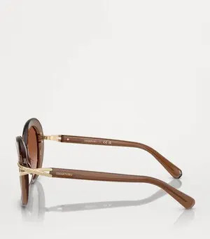 SWAROVSKI Acetate Sk6026 Sunglasses - Brown