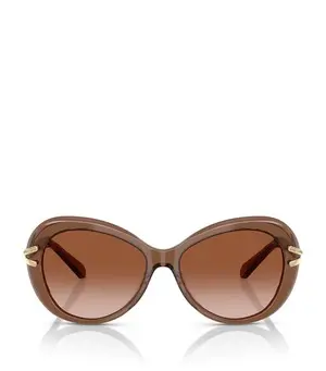 SWAROVSKI Acetate Sk6026 Sunglasses - Brown