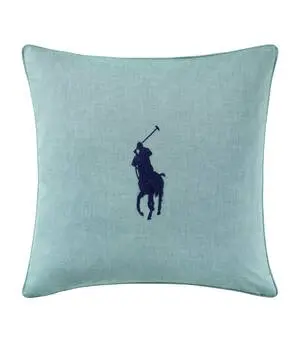 Ralph Lauren Oxford Polo Pony Cushion Cover - Green