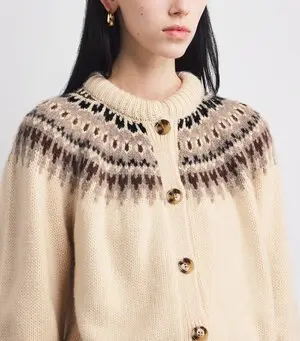 DÔEN Wool-blend Clarke Cardigan - Ivory