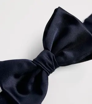 Emporio Armani Silk Bow Tie - Blue