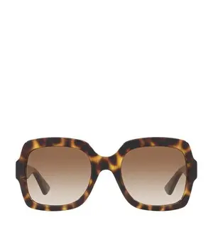 Gucci Oversized Tortoiseshell Sunglasses - Brown