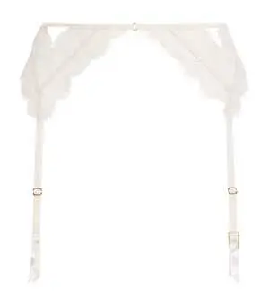 Kiki De Montparnasse Lace-insert Garter Belt - Ivory