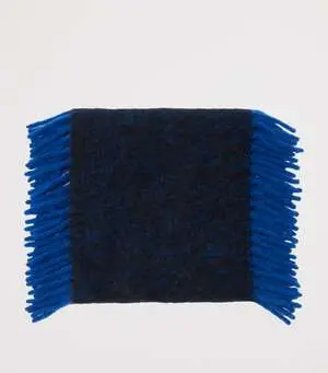 Burberry Alpaca Wool-blend Happy Scarf - Blue