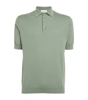 LARDINI Cotton Knit Polo Shirt