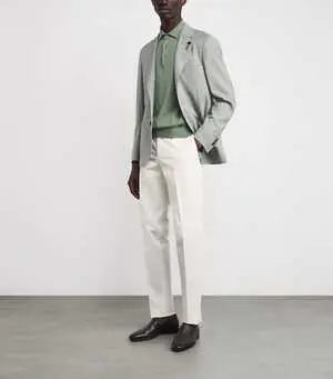 LARDINI Cotton Knit Polo Shirt