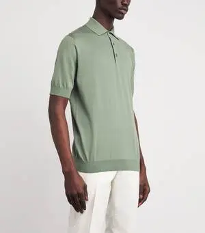 LARDINI Cotton Knit Polo Shirt