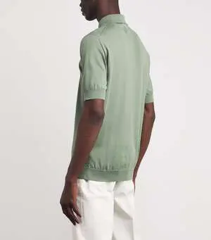 LARDINI Cotton Knit Polo Shirt