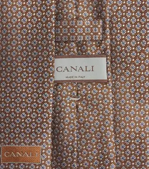 Canali Silk Jacquard Neck Tie - Red