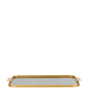 KAYMET Marble Ribbed Tray - Green