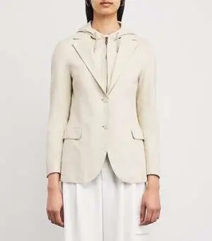 Eleventy Stretch-cotton Layered Blazer