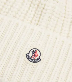 Moncler Tricot Cotton Beanie - White