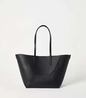 Brunello Cucinelli Small Calfskin Bc Duo Tote Bag - Black