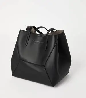 Brunello Cucinelli Small Calfskin Bc Duo Tote Bag - Black