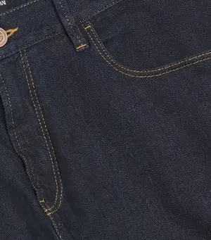 Giorgio Armani Stretch-cotton Straight Jeans - Blue