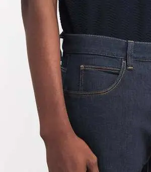 Giorgio Armani Stretch-cotton Straight Jeans - Blue