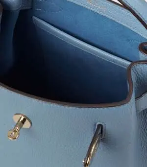 Mulberry Leather Islington Bucket Bag - Blue