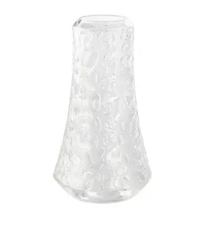 Lalique Crystal Panther Vase - Clear