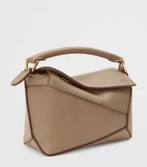 Loewe Mini Puzzle Edge Top-handle Bag - Brown