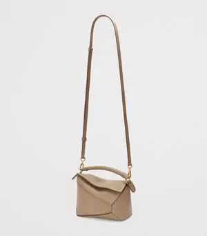 Loewe Mini Puzzle Edge Top-handle Bag - Brown