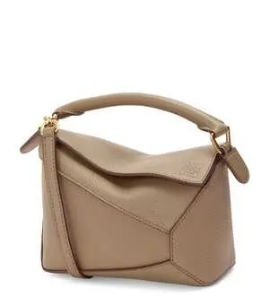 Loewe Mini Puzzle Edge Top-Handle Bag Brown