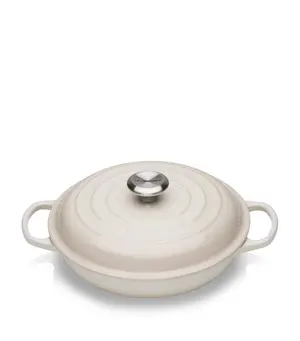 LE CREUSET Cast Iron Shallow Round Casserole Dish - Ivory