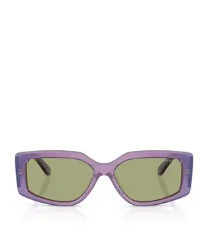VOGUE Acetate Rectangle Sunglasses - Purple