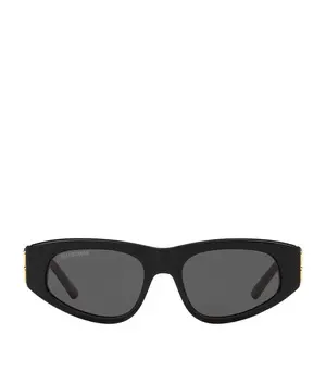 Balenciaga Round Bb0095s Sunglasses - Black