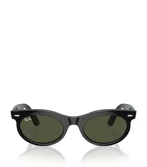 Ray-ban Wayfarer Oval Sunglasses - Black