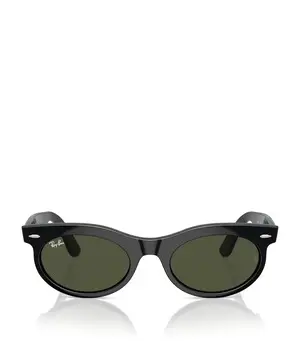 Ray-ban Wayfarer Oval Sunglasses - Black